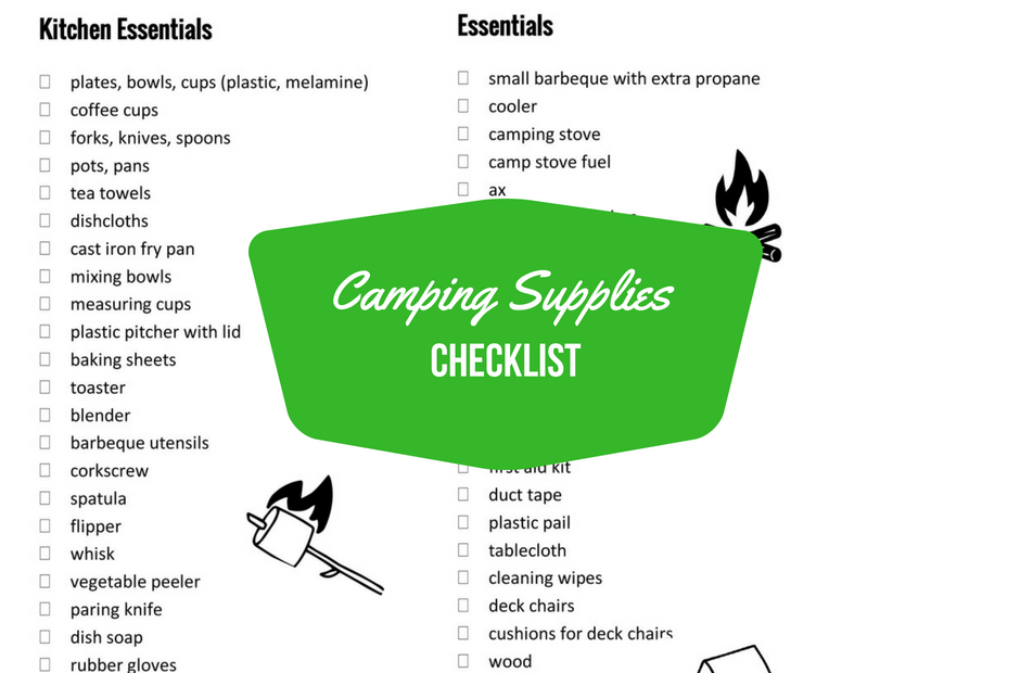 Camping Supplies Checklist - This Big Adventure